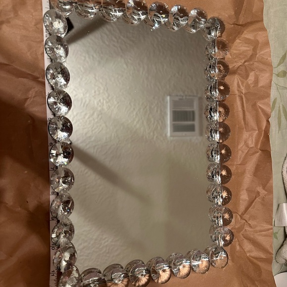 Wall Decor | Nwot Elegant Crystal And Mirrored Tray With Feet | Poshmark